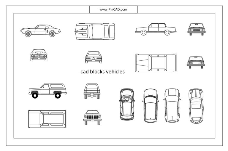 CAD Blocks Vehicles – Free AutoCAD Car Blocks - PinCad