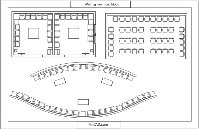 Waiting Room CAD Block - PinCad