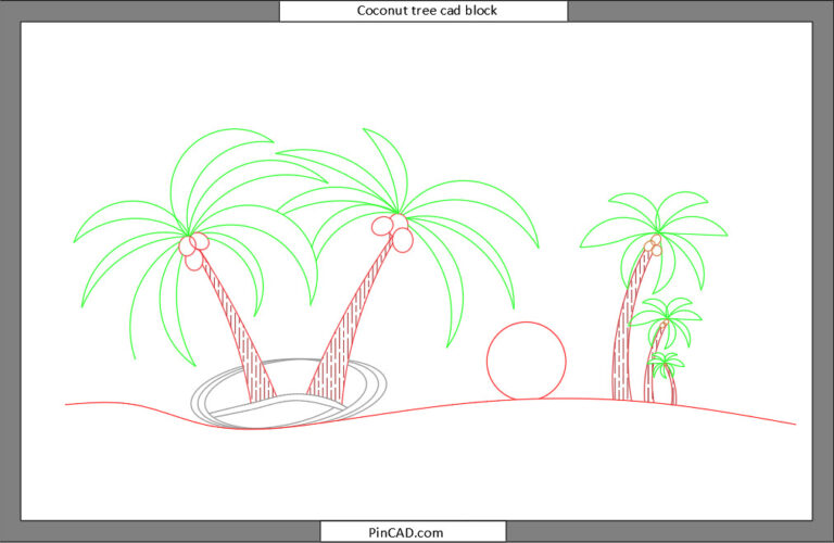 Coconut Tree CAD Block – Free Download! - PinCad