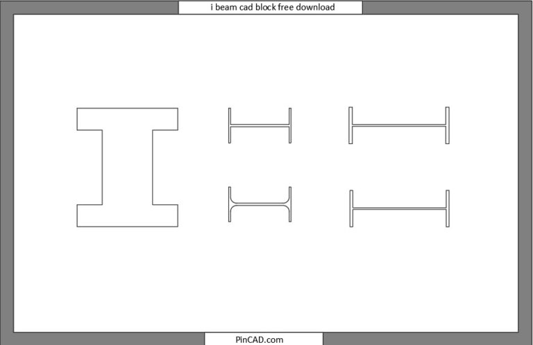 I Beam CAD Block Free Download – Structural Designs! - PinCad