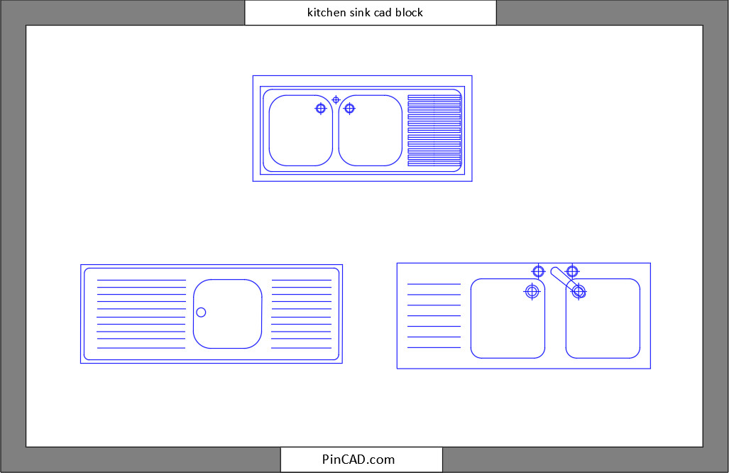 Kitchen Sink CAD Block | Precise Kitchen Designs - PinCad