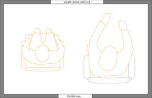 People Sitting CAD Block – Free Download - PinCad