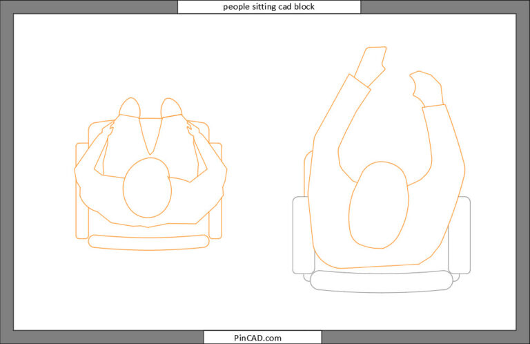 People Sitting CAD Block – Free Download - PinCad