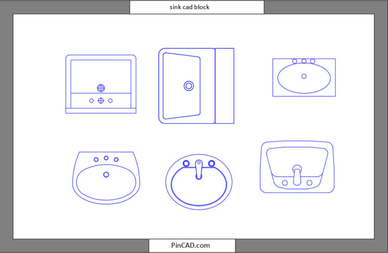 Sink CAD Block – Free Download for Precision & Efficiency - PinCad