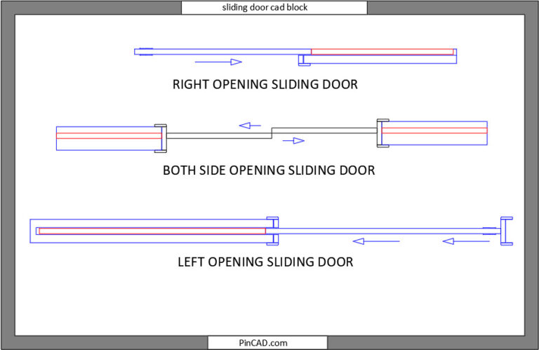 Sliding Door CAD Block – Free Download! - PinCad