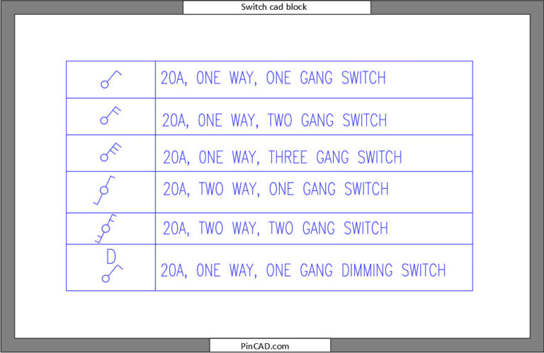 Switch CAD Block – Simplify Your Electrical Drawings! - PinCad