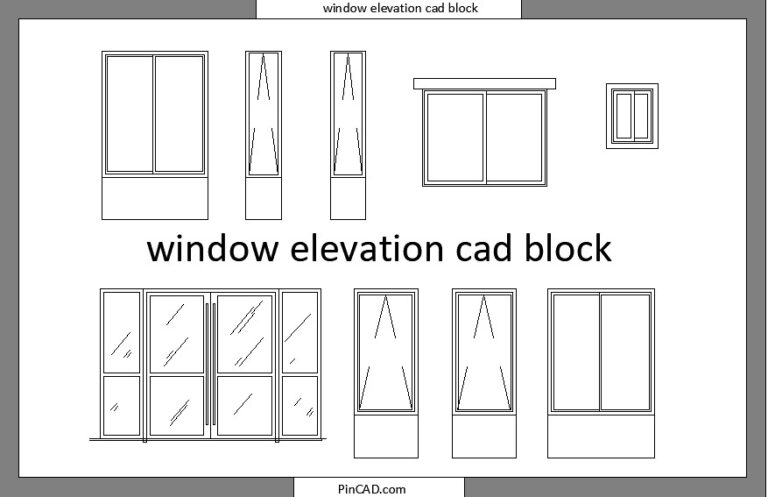 Window Elevation CAD Block | Just Download! - PinCad