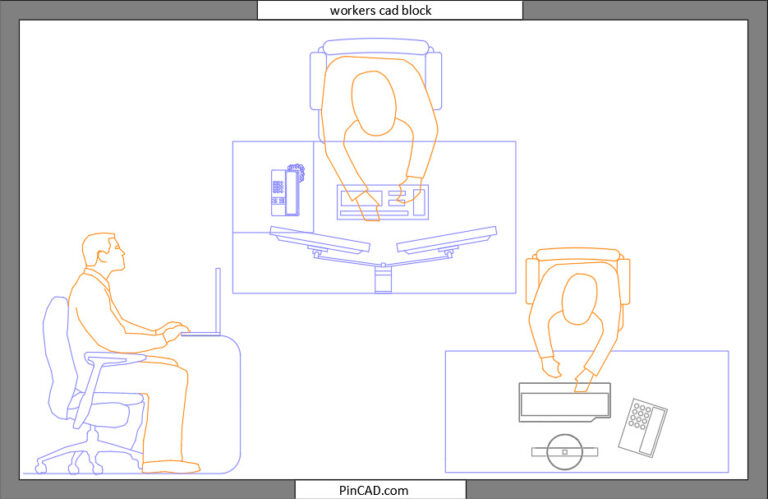 Workers CAD Block – Enhance Your Designs! It's Free - PinCad