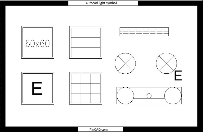 AutoCAD Light Symbol | Lighting Symbols CAD Blocks - PinCad
