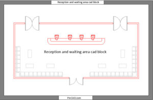 Reception and Waiting Area CAD Block | Free DWG Download