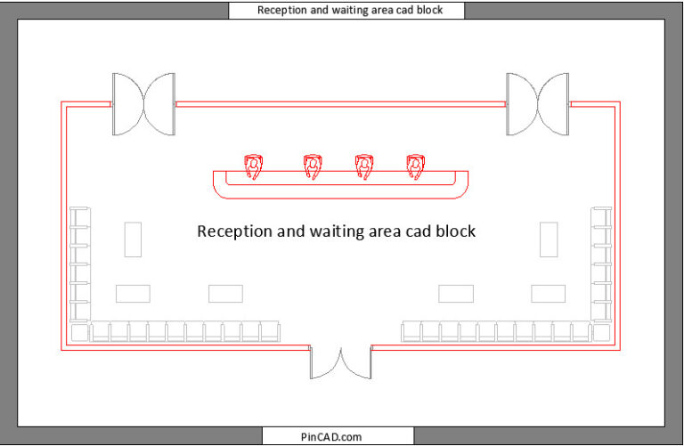 Reception and Waiting Area CAD Block | Free DWG Download