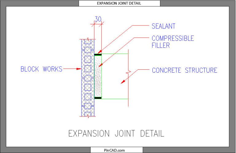 Expansion Joint Detail | DWG for Construction & Wall Detailing