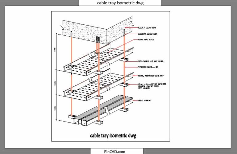 Cable Tray Isometric DWG Download Free - PinCad