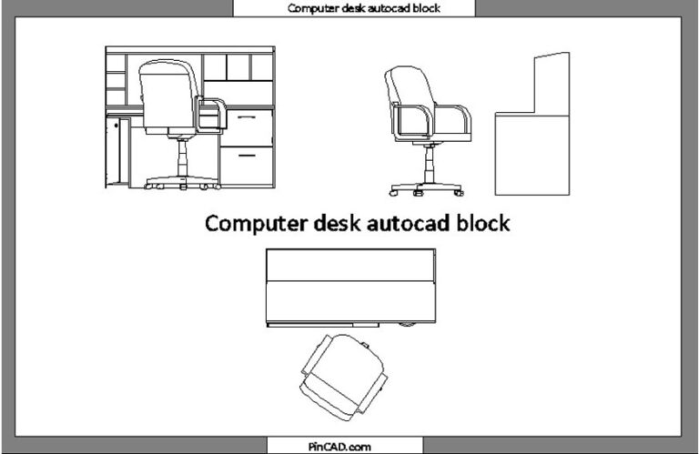 Computer Desk AutoCAD Block – for Smart Space Planning