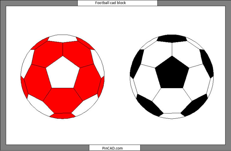 Football CAD Block | Free Football DWG for AutoCAD - PinCad