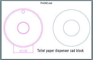 toilet paper dispenser cad block - PinCad