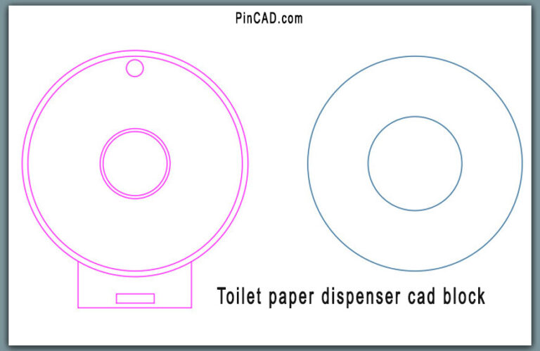toilet paper dispenser cad block - PinCad