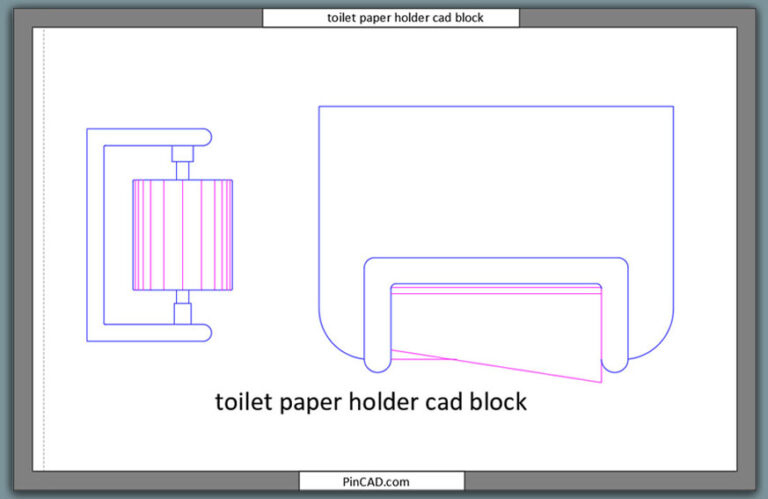 Toilet Paper Holder CAD Block – Free DWG Download - PinCad