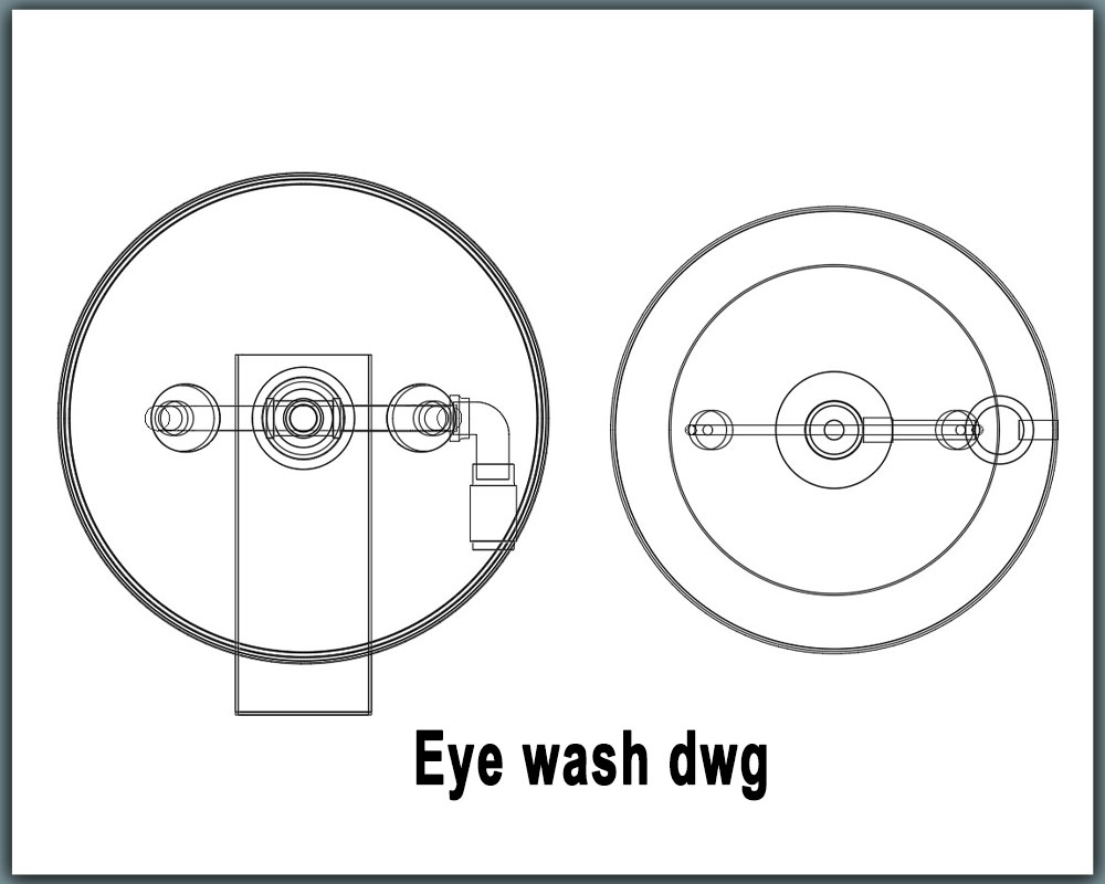 Eye Wash DWG – Free Emergency Eye Wash CAD Block - PinCad