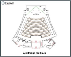 Auditorium CAD Block for Efficient Design - PinCad