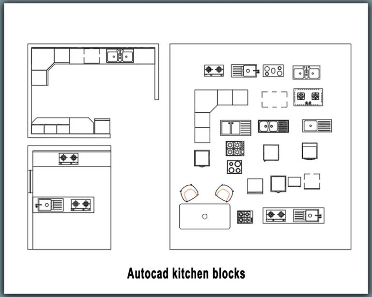 AutoCAD Kitchen Blocks DWG Files - PinCad