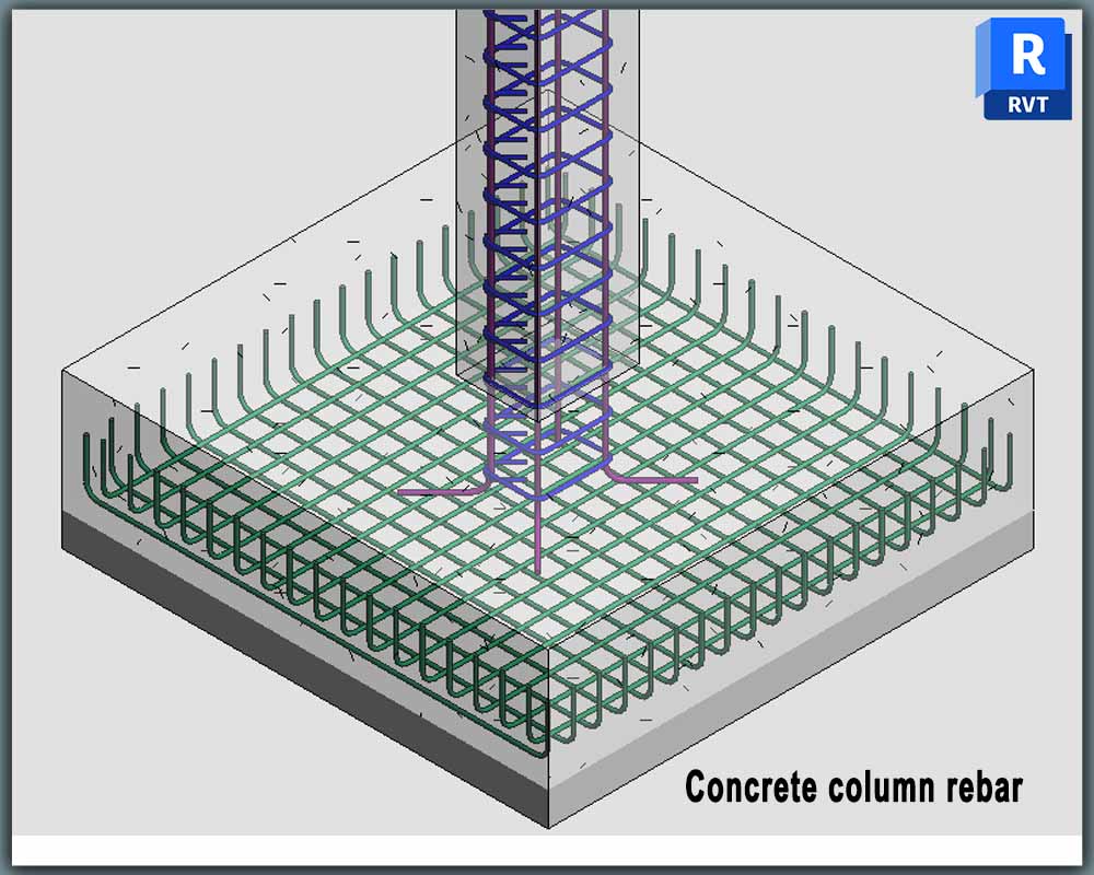 Concrete Column Rebar | Free RVT Download - PinCad