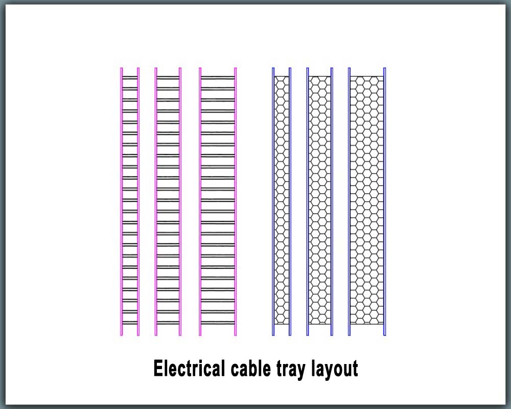 Electrical Cable Tray Layout DWG – Free CAD Block - PinCad