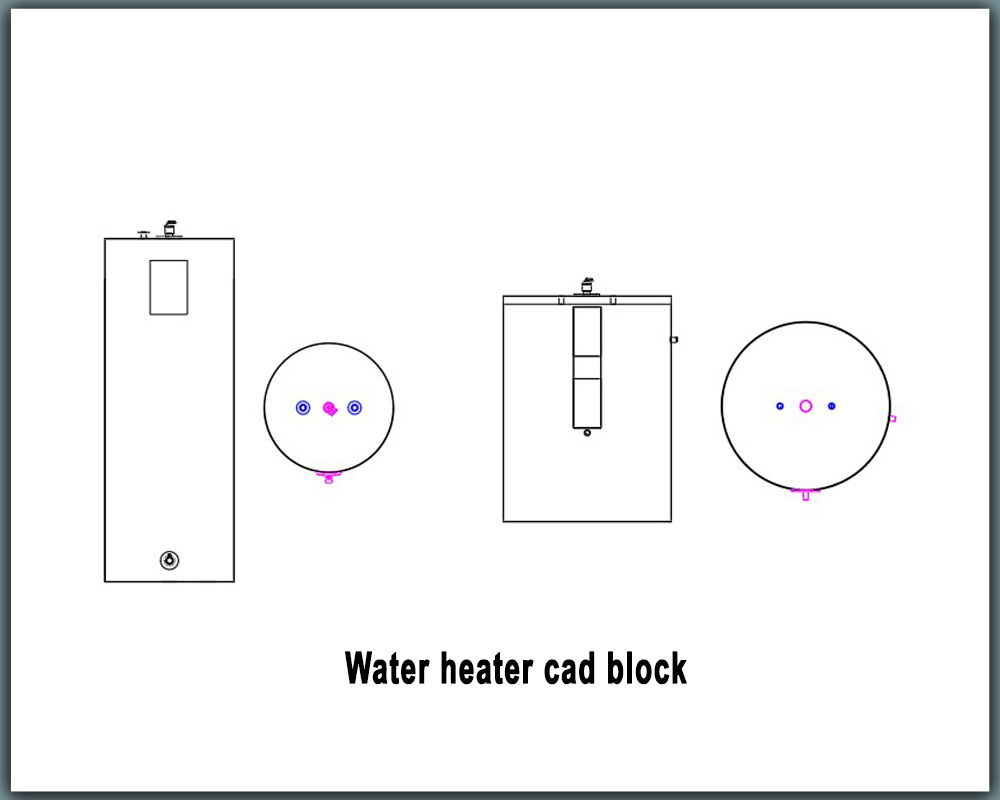 Water Heater CAD Block – AutoCAD DWG Download - PinCad