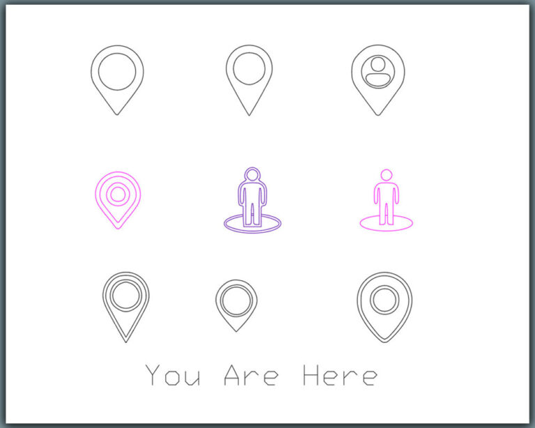 You Are Here CAD Block DWG File - PinCad